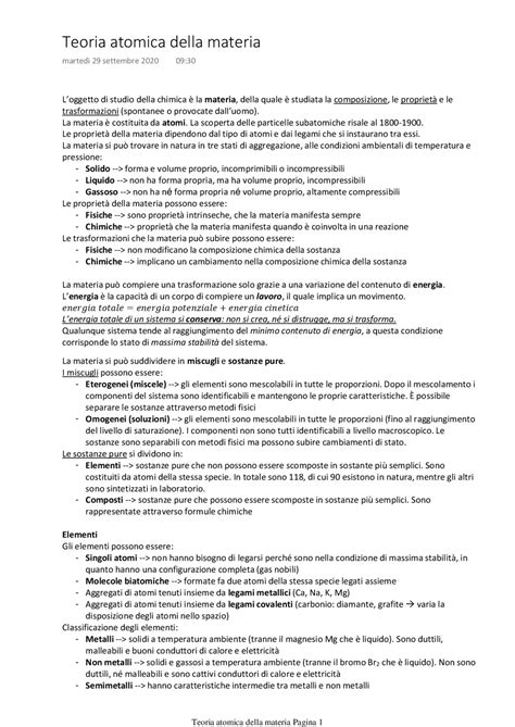 Appunti Delle Lezioni Di Principi Di Chimica Per Ingegneria Appunti