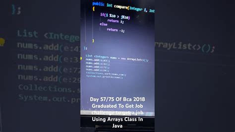 Using Arrays Class In Java Arraysclass Java Bca Shorts Youtube