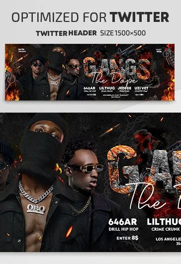 Les Bandes De Dope Modèle Psd Den Tête Twitter 10032208 By Elegantflyer