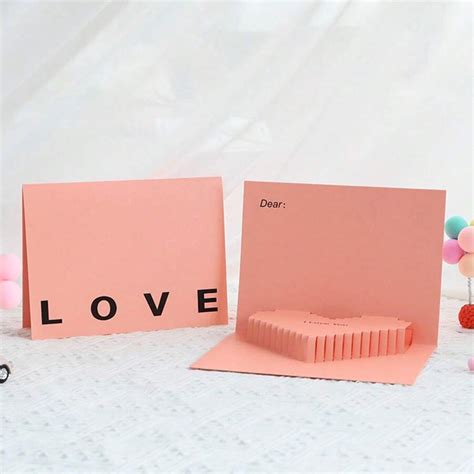 3d Love Pop Up Card Valentines Day Greeting Card For Happy Anniversary