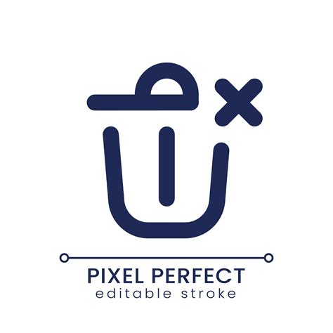 cancelado eliminación píxel Perfecto lineal ui icono basura cesta con