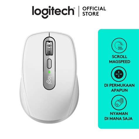 Jual MOUSE WIRELESS LOGITECH MX ANYWHERE 3 MULTI DEVICE FOR MAC OS PALE GREY BLUETOOTH USB
