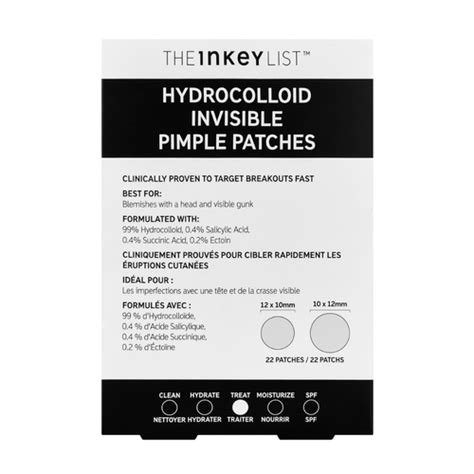 Buy The Inkey List Hydrocolloid Invisible Pimple Patches Sephora Hong