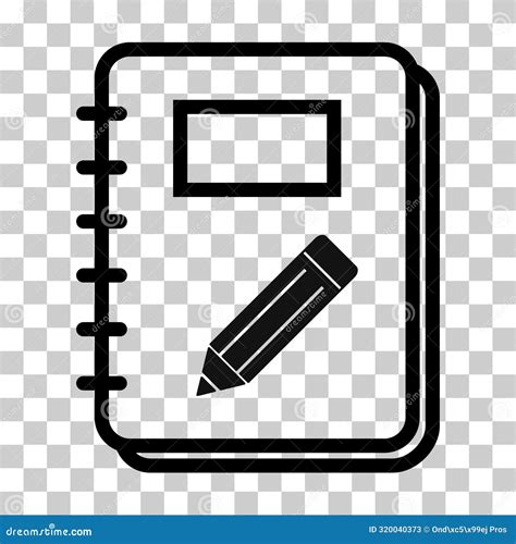 Spiral Notebook Icon Paper Blank Page Symbol Note Web Flat Vector