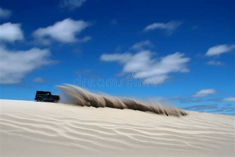 Suv Car In Dessert Neural Network Ai Generated Stock Illustration