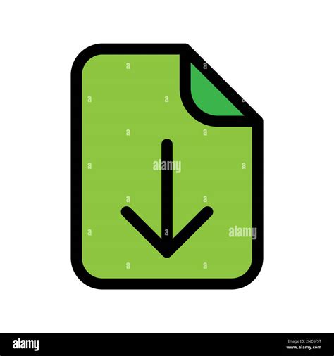 Download File Icon Line Isolated On White Background Black Flat Thin Icon On Modern Outline