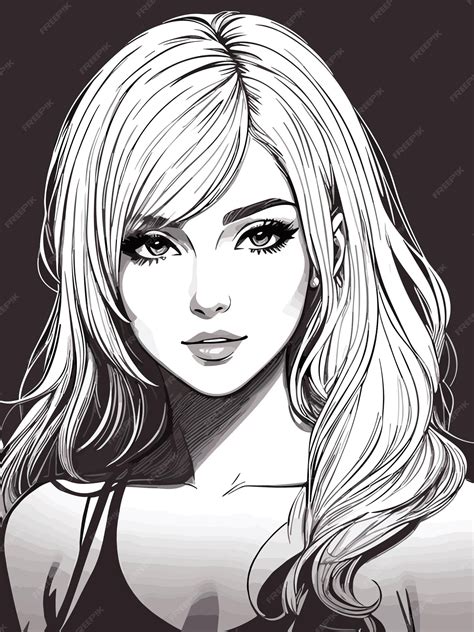 Premium Vector Portrait Sketch Vector Of Beauty Woman Artwork Handdrawn