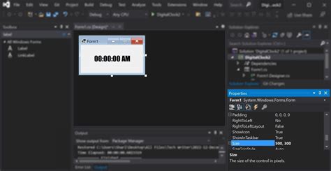 Winforms Create A Digital Clock That Updates Every Second