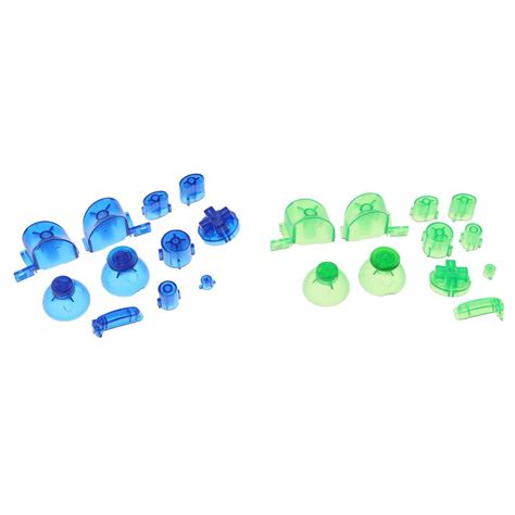 Repuesto De 2 Paquetes Abxyz Buttons Thumbsticks Cromo D Pad Mod Set