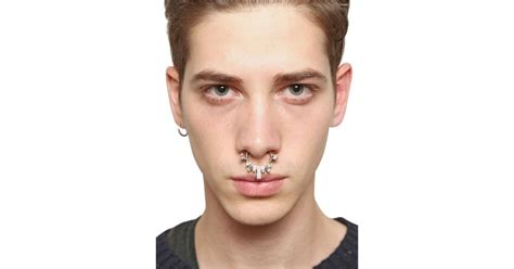 Givenchy Swarovski Small Metal Nose Ring In Metallic For Men Lyst