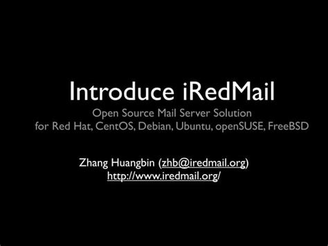 introduce iredmail open source mail server solution ppt