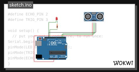 ABIMANYU ULTRASONIK Wokwi ESP STM Arduino Simulator
