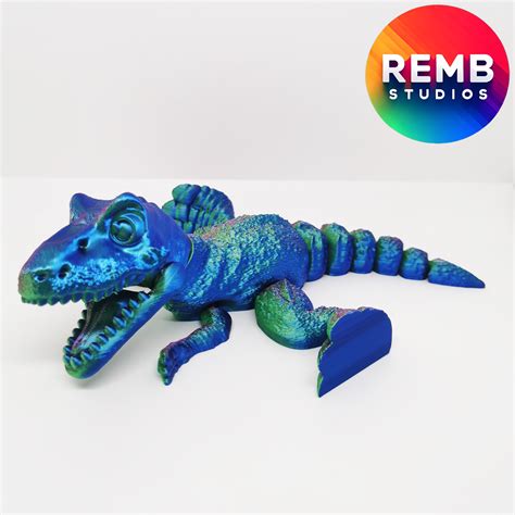 🦖 Flexi T Rex Dinosaur Articulated Trex No Support・free Stl File For