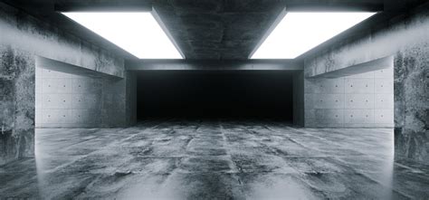밝은 흰색 빈 우아한 현대 그런 지 어두운 반사 콘크리트 지 하 터널 방 조명 배경 벽지 3d 렌더링 비어 있음에 대한 스톡 사진 및 기타 이미지 Istock