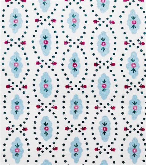 Blue Foulard Luxe Flannel Fabric Joann