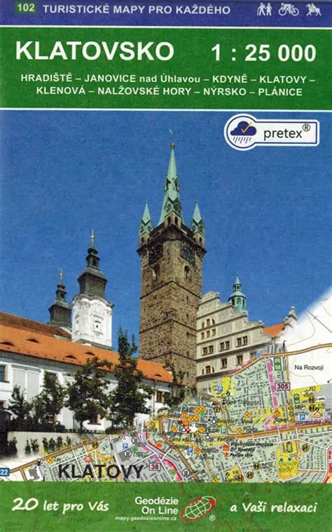 Wanderkarte Klatovsko Gebiet Klatovy Nr 102