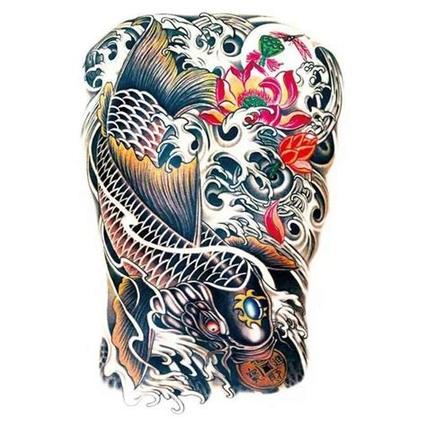 Tatouage Ephemere Poisson Koï Argenté Tatooshop