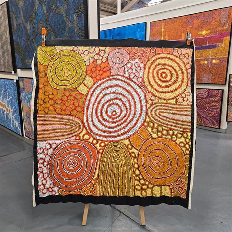 Katherina Nakamarra 900 Mm X 1430 Mm Mandel Aboriginal Art Gallery