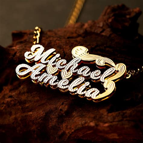 Double Plated Name Necklace Iceyqueen