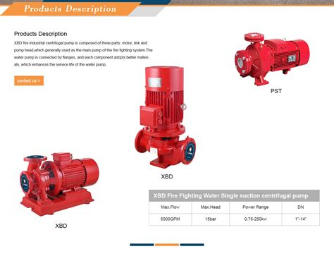 Wholesale Xbd Fire Fighting Water Single Suction Centrifugal Pump