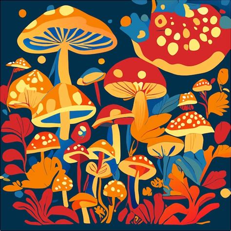 Premium Vector Serpentine Whimsy Boho Textile Artistry And Fungal