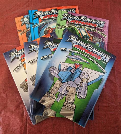 Vintage Transformer And Power Rangers Coloringactivity Books Etsy