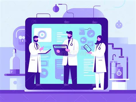 Generative Ai Medicine Technology Genetic Testing Stock Illustration