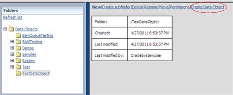 Bam 11g Create Data Object Oracle Fusion Middleware Blog