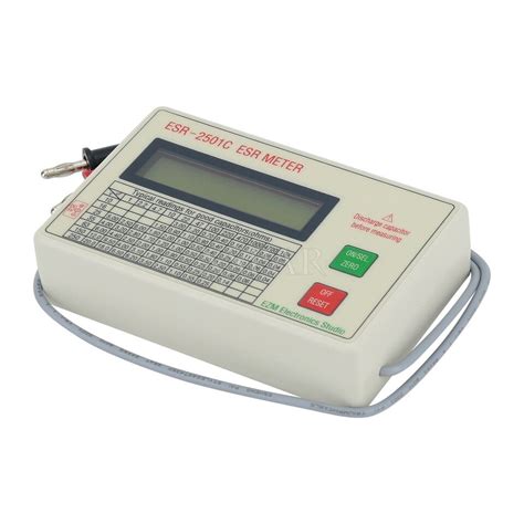 ESR-2501C ESR Meter 1-5ohms/5-25ohms High Precision DSR ESR Capacitor ...