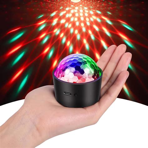 Mini Boule Disco Lère De Fête Jeux De Lère 7 Rgb à Commande Sonore