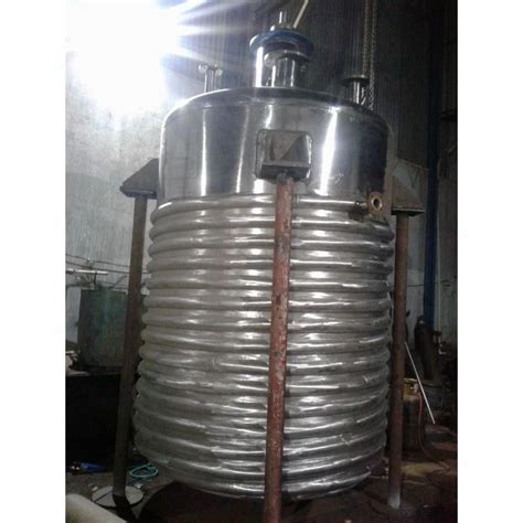 Stainless Steel Limpet Coil Reactor Max Pressure 5 Kg Capacitykl