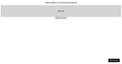 Moving Setstate Fix For Setstate On Unmounted Component Example Codesandbox
