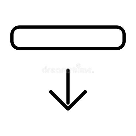 Download Icon Line Isolated On White Background Black Flat Thin Icon On Modern Outline Style