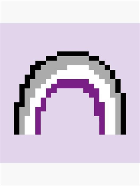 Asexual Pride Rainbow Pixel Art Poster For Sale By Christinegames