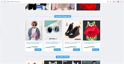 Full Source Code Đồ án tốt nghiệp bán quàn áo thời trang cho bé php