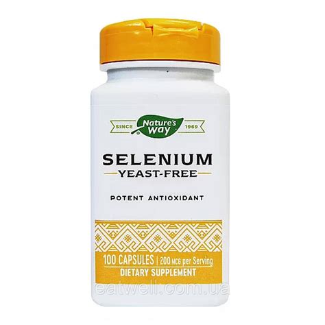 Селен Selenium 200 мкг 100 капсул Nwy 41081 купити недорого в інтернет магазині «eat Well