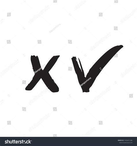 checkmark vector icons tick cross check เวกเตอร์สต็อก ปลอดค่า