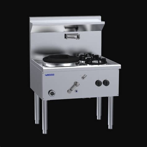 Luus Wz 1c2b Compact Waterless Wok 1 Chimney And 2 Open Burners