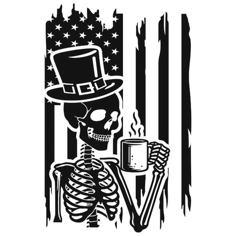 Premium Vector Funny Usa Flag With Skeleton St Patricks Day Vector