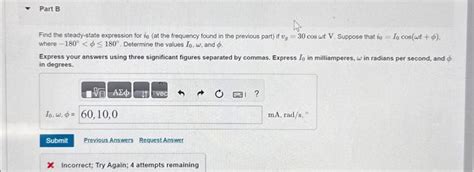 Solved The Frequency Of The Sinusoidal Voltage Source In The