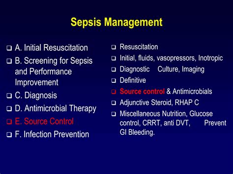 K Prinsip Source Control Pada Sepsis And The Sepsis Guideline Ppt