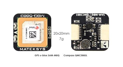 matek ublox sam m8q 5883 gps and compass module glonass galileo receiver integrated compass