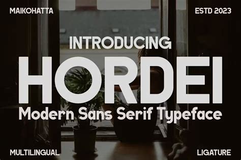 Скачайте шрифт Hordei Font современный стиль для дизайна Скачать