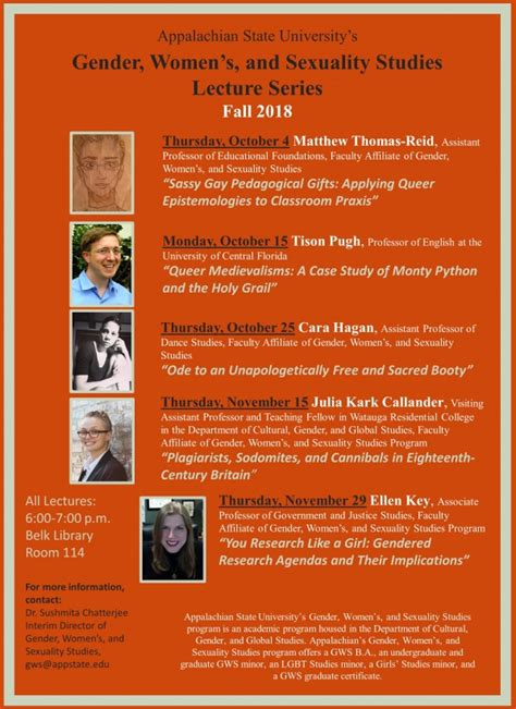 Gender Womens And Sexuality Studies Lecture Series Fall 2018