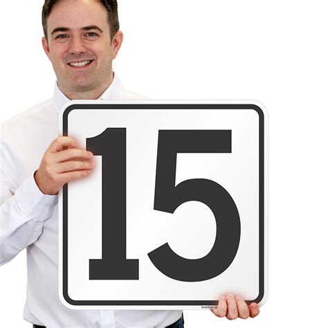 Parking Spot Sign With Number 15 Sku K 6320