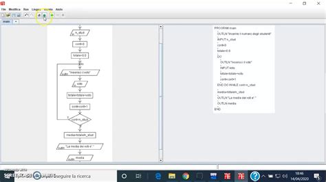 Utilizzo Di Algobuild Per Lalgoritimo Della Media Voti Con Struttura