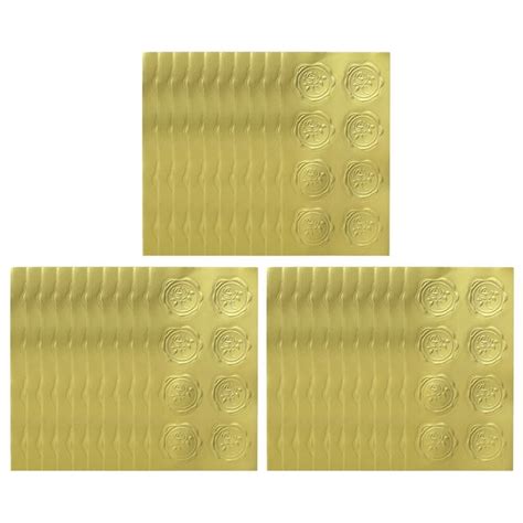 Gongxipen 30 Sheets Of Wax Seal Stickers Adhesive Seal Stickers