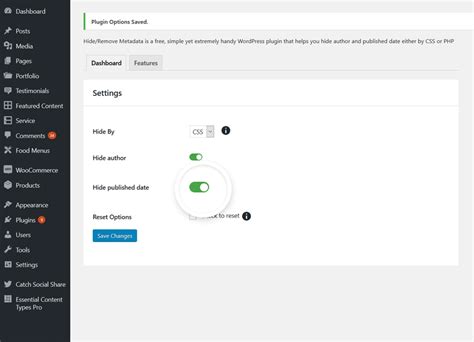 hide remove metadata hide or remove author and date wordpress plugin