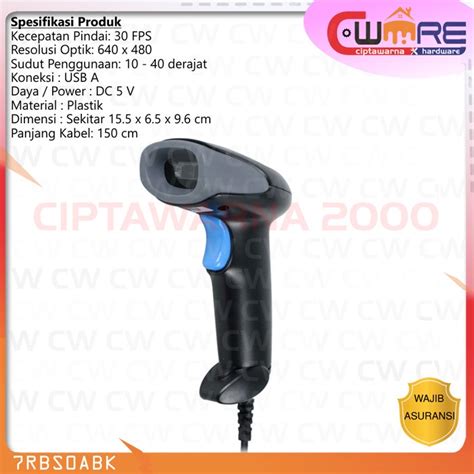 Jual Usb Barcode Scanner Pemindai Kode Barkod Qr Barang Toko Usaha