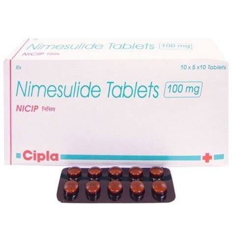 Nicip Nimesulide Tablets 100mg Generic Drug